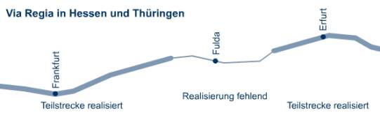 Es gibt mehrere Erlebniswege entlang von Abschnitten der historischen ...